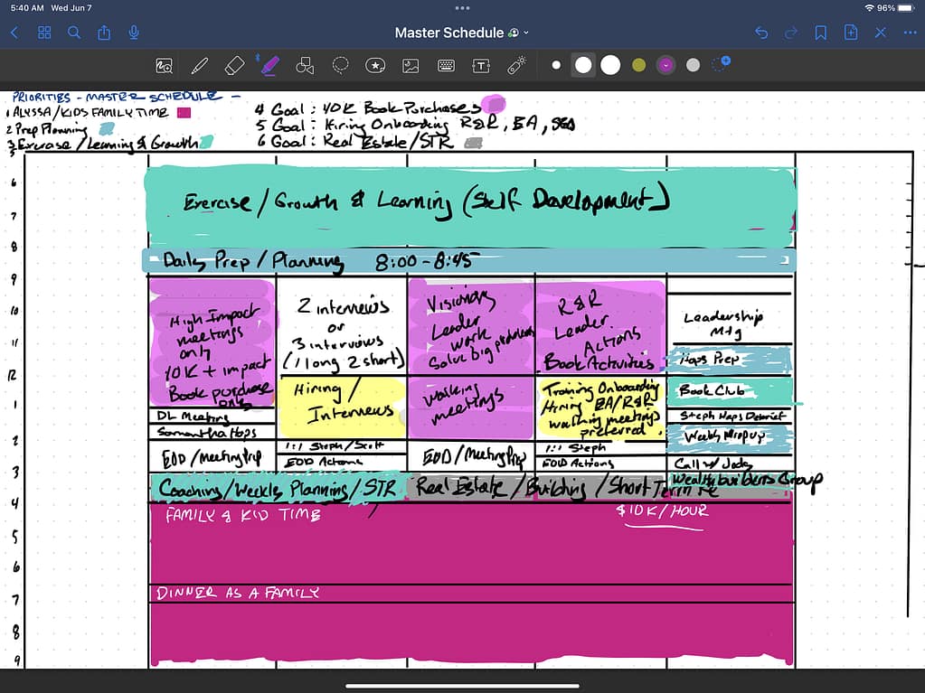Scott's Master Schedule - Happen To Your Career