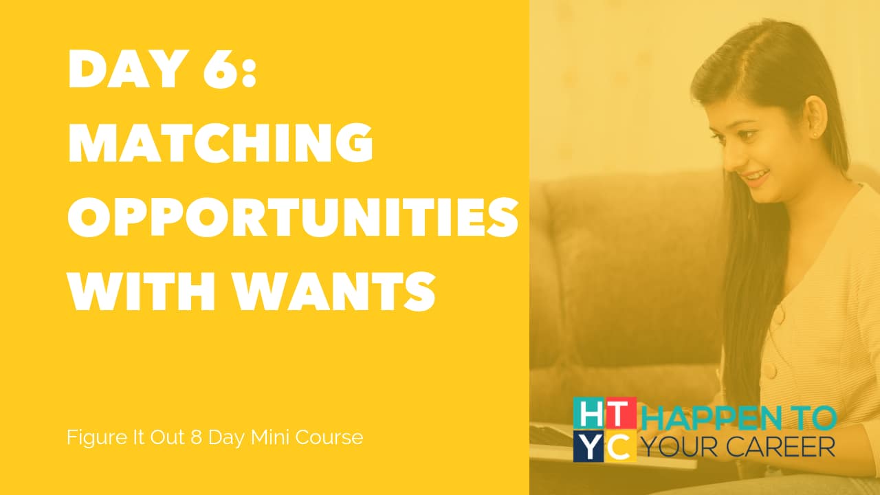 Matching Opportunities with Wants - Happen To Your Career